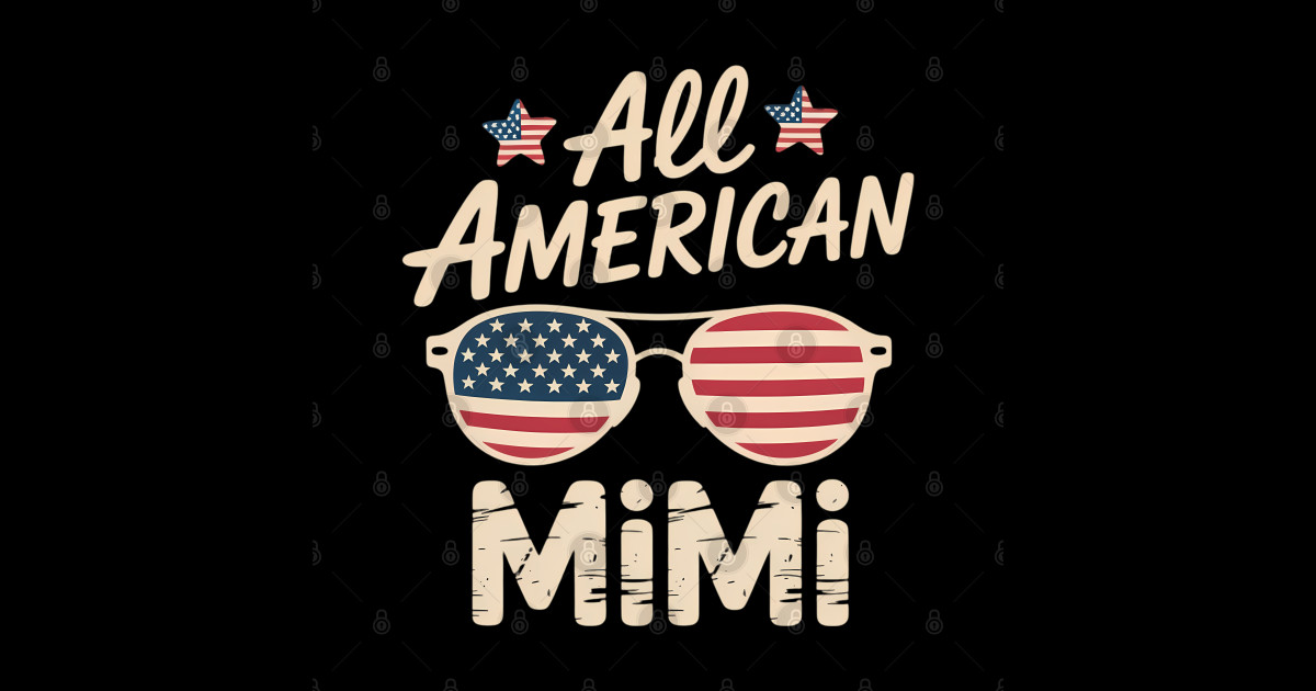 Mimi American Flag Sunglasses 4th of July Gift - 4th July - Sticker ...