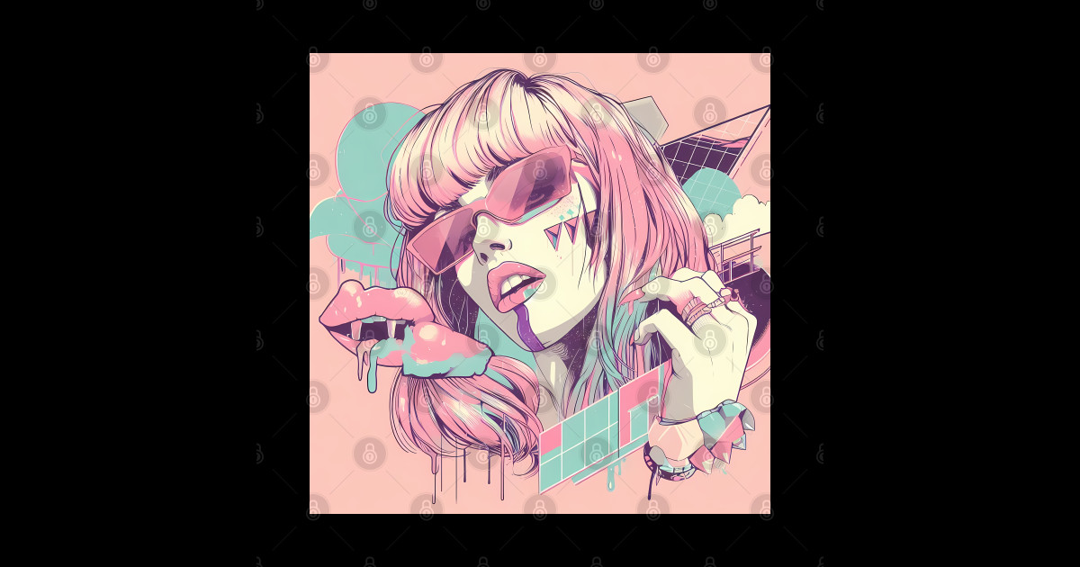 Edgy Pastel Aesthetic - Edgy Pastel Aesthetic - Sticker | TeePublic