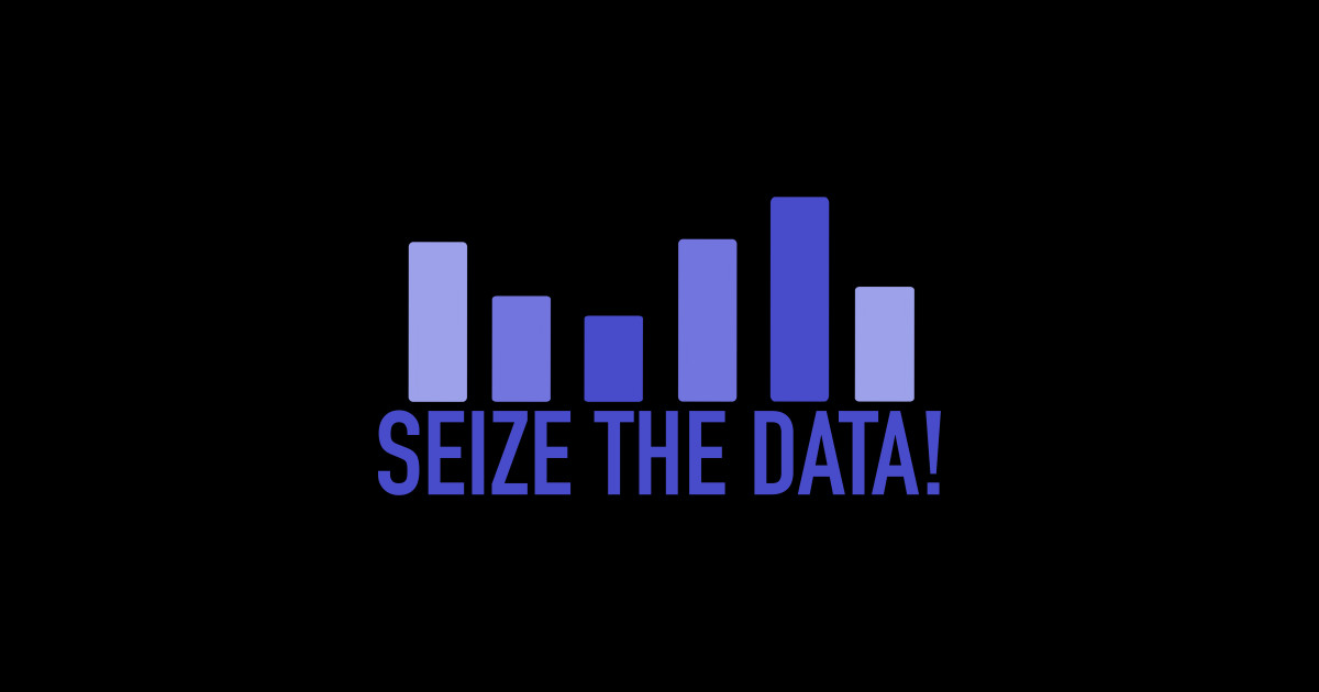 Seize the data! - purple bar chart - Machine Learning - Sticker | TeePublic