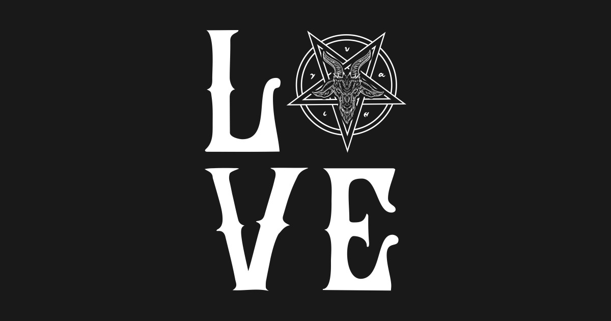 Satan Loves Me - Satanic Love Baphomet Gift - Satan - T-Shirt | TeePublic