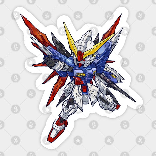 Destiny Gundam Deform - Gundam - Sticker | TeePublic