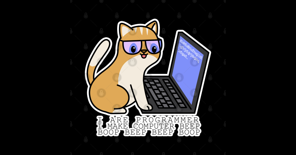 Programmer Cat - Programmer - Sticker | TeePublic