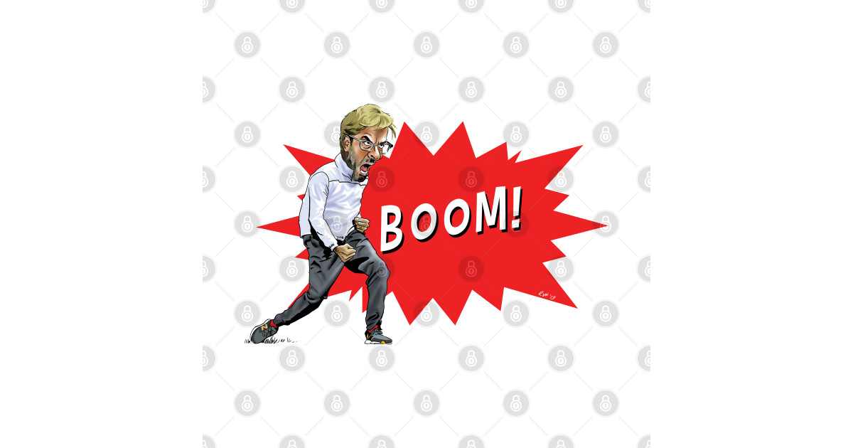 Jurgen Klopp cartoon - Liverpool Fc - Sticker | TeePublic