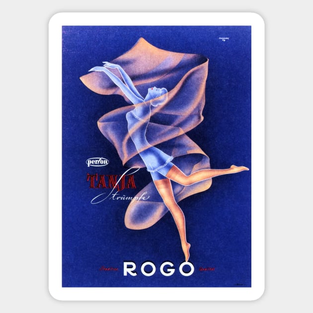 Tanja Triumph ROGO Pantyhose Retro German Art Deco Advertisement ...