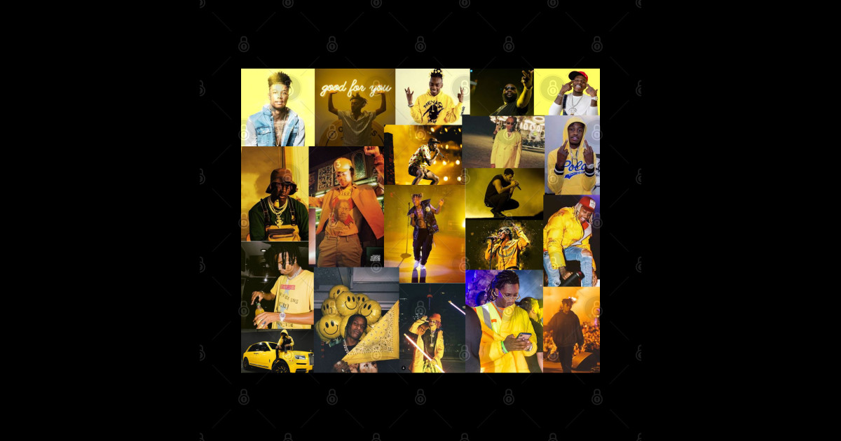 yellow rap collage - Album - Sticker | TeePublic