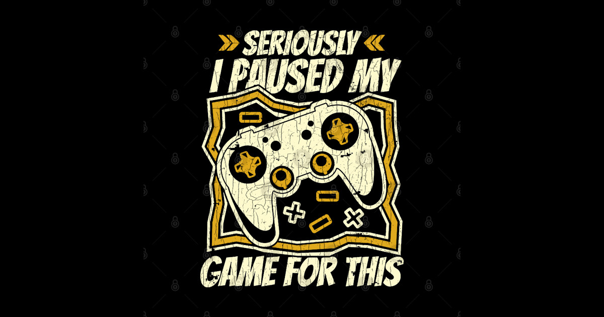 Vintage Video Games Controller Gaming - I Paused My Game For This ...