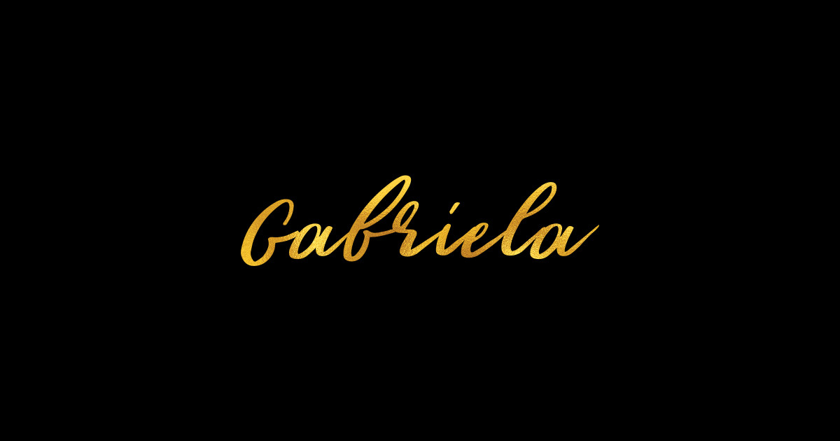 Gabriela Name Hand Lettering in Faux Gold Letters - Gabriela - Sticker ...
