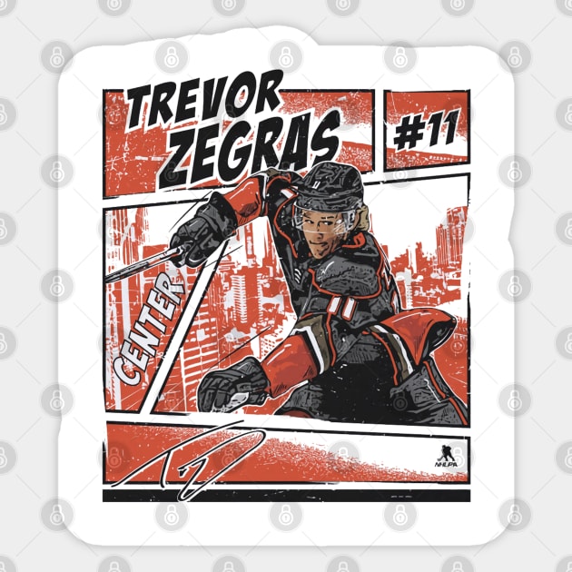 Trevor Zegras Anaheim Comic - Trevor Zegras - Sticker | TeePublic