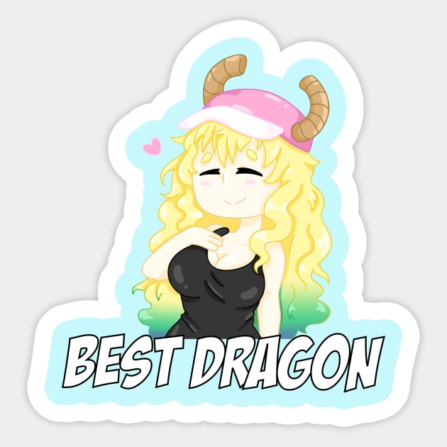 Lucoa is Best Dragon - Lucoa - Sticker | TeePublic
