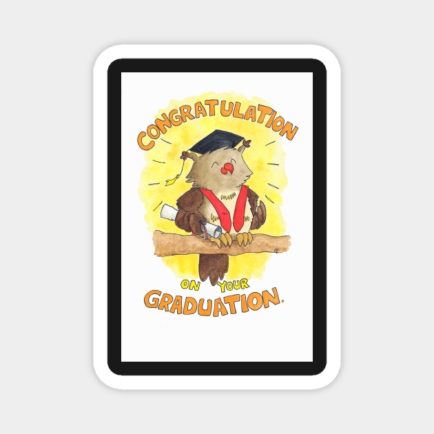 Congratulation on your Graduation Owl - Congratulations - Magnet ...