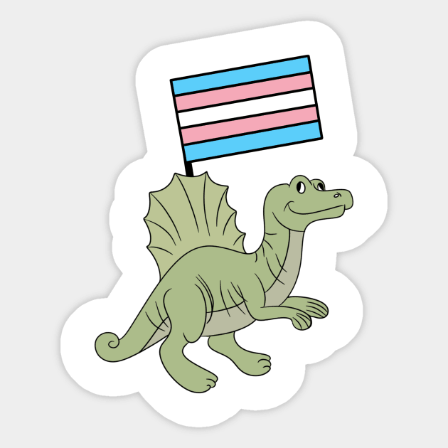 Trans Dino flag - Trans Pride - Sticker | TeePublic