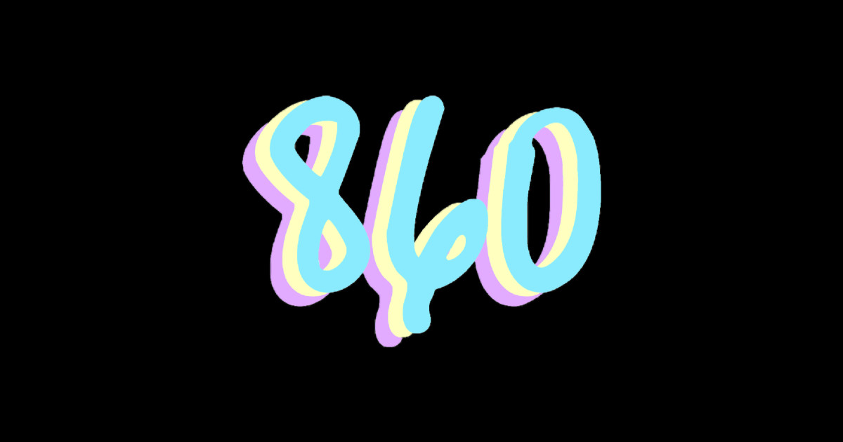 Connecticut 860 Area Code - Tonys - Sticker | TeePublic