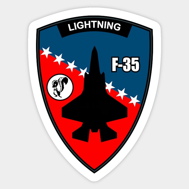 F-35 Lightning II - F35 Lightning Fighter - Sticker | TeePublic