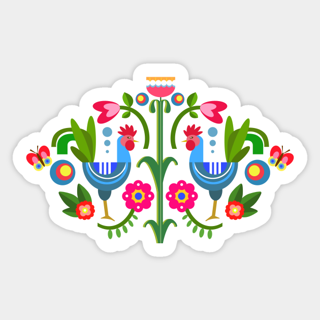 Folk Art - Folk Art - Sticker | TeePublic