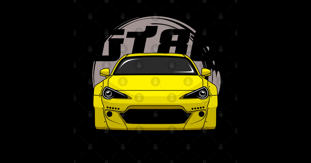 Yellow GT 86 Front - Gt86 - Sticker | TeePublic