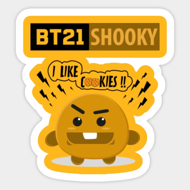 BTS BT21 SHOOKY SUGA - Bts - Sticker | TeePublic