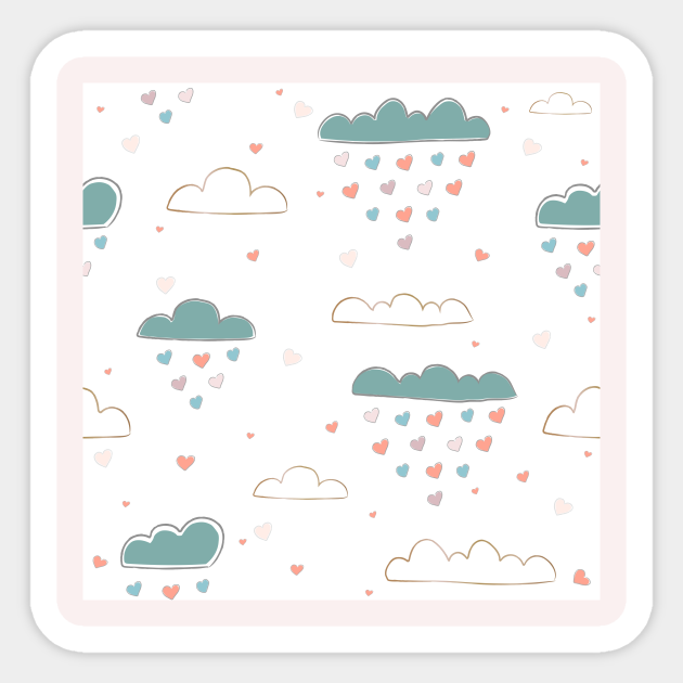 Heavy Heart Rain - Heart - Sticker | TeePublic