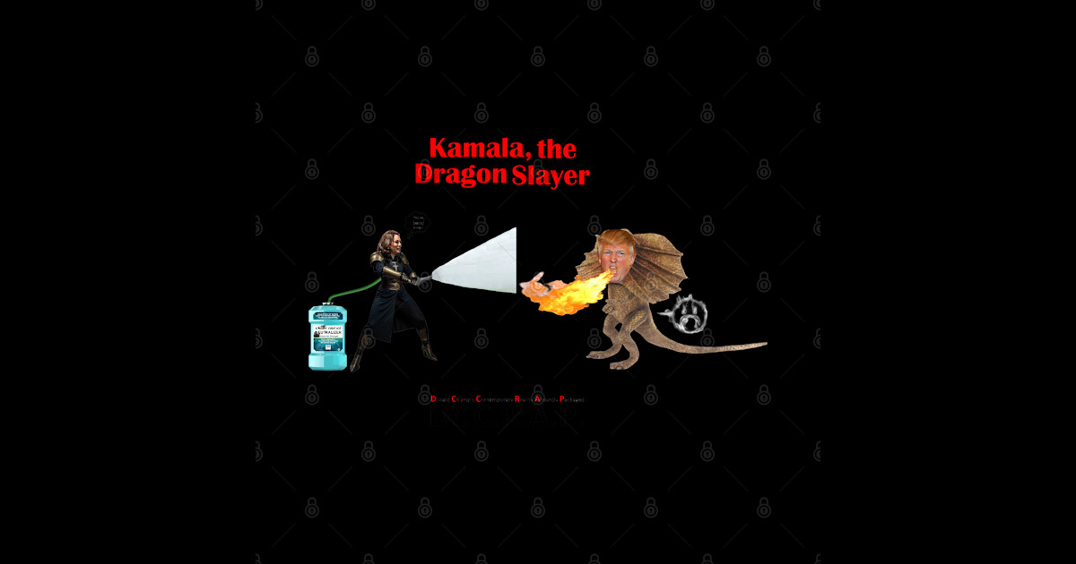 Kamala, the Dragon Slayer - Kamala Harris - Sticker | TeePublic