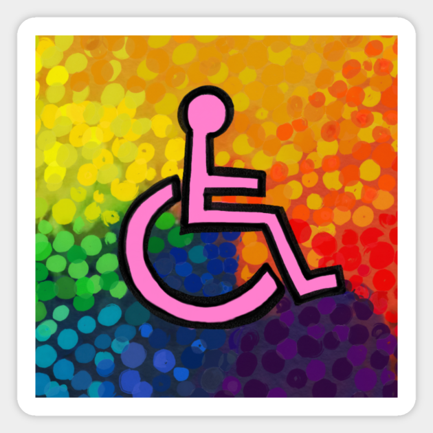 Rainbow Wheelchair Accessibility - Disability - Sticker | TeePublic
