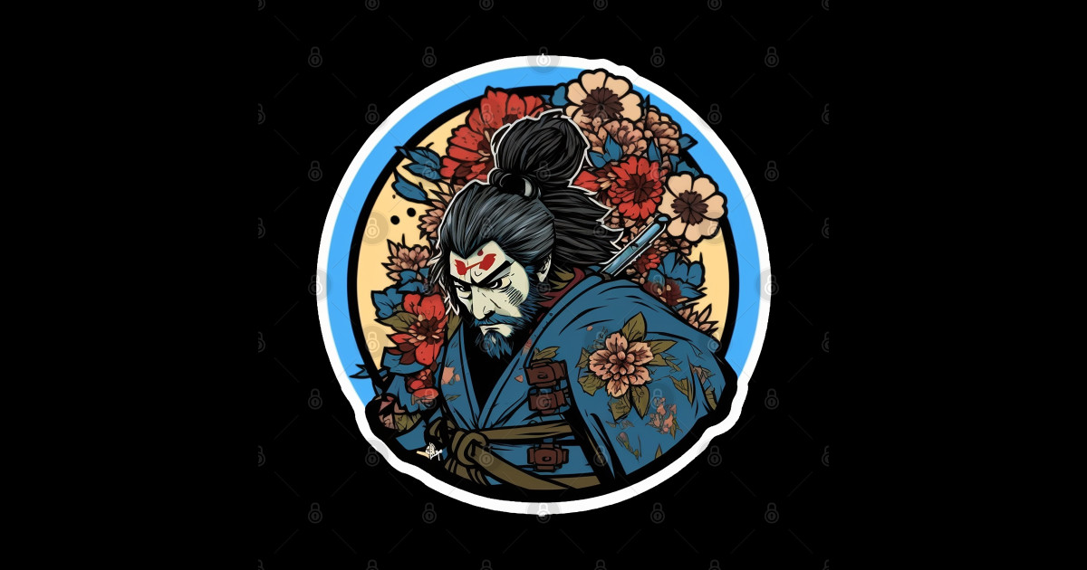 Samurai Warrior Design - Samurai Warrior Ronin Japanese - Sticker ...