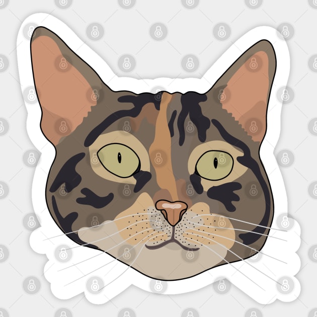 Cute Tabby Cat - Tabby Cat - Sticker | TeePublic