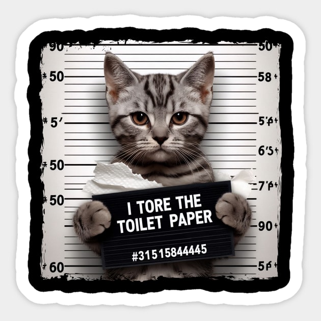 Cat Jail | Toilet Paper Bandit | T Shirt Design - Cat Lover - Sticker ...