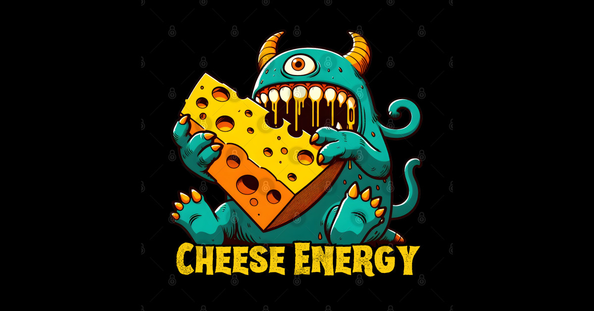 Cheese monster - Cheese - Sticker | TeePublic