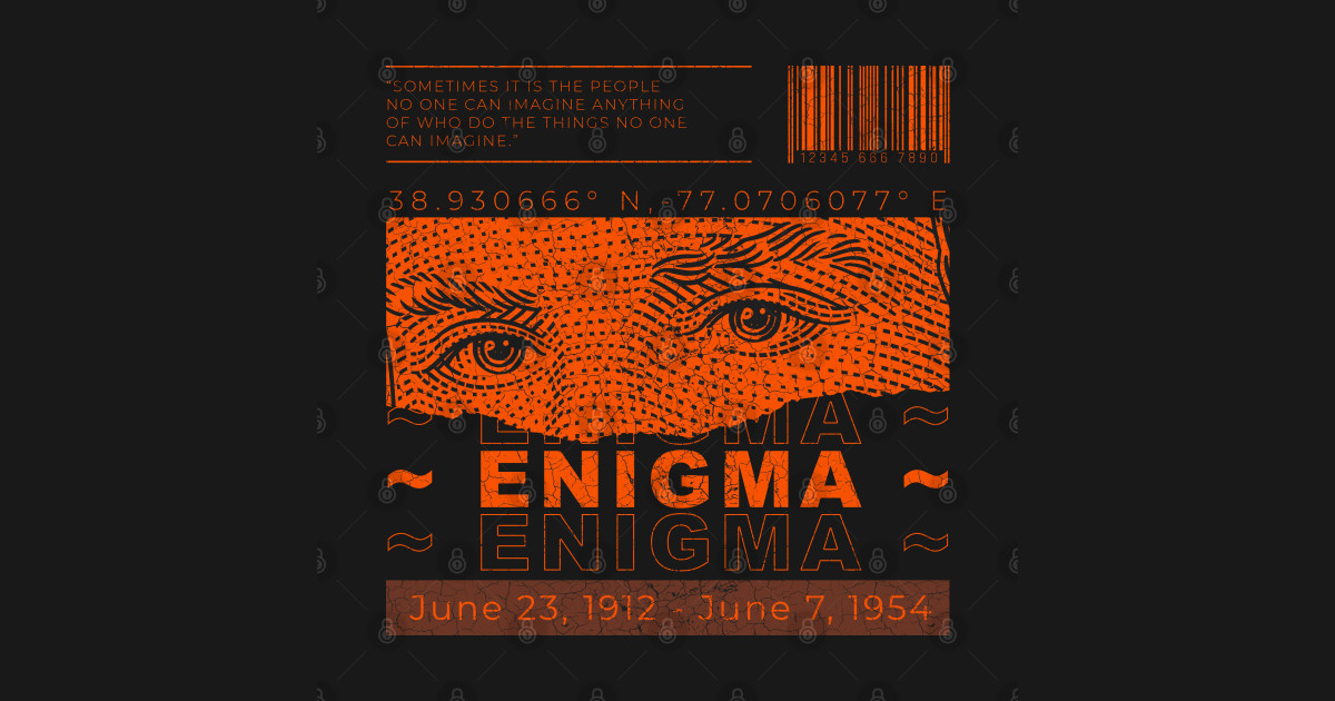 Alan Turing Enigma // Streetwear Art - Enigma - T-Shirt | TeePublic