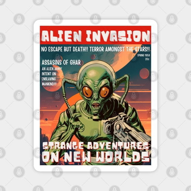 Alien Invasion Vintage sci fi comic book cover - Vintage Sci Fi ...