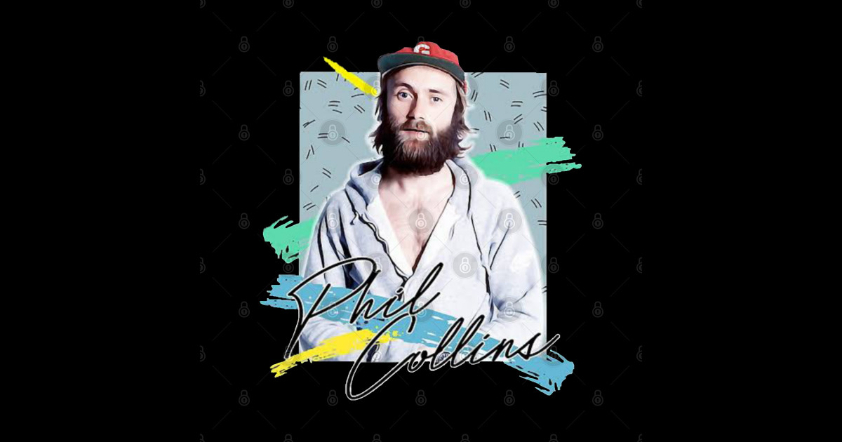 Phil collins//Aesthetic art for fans - Phil Collins - Sticker | TeePublic