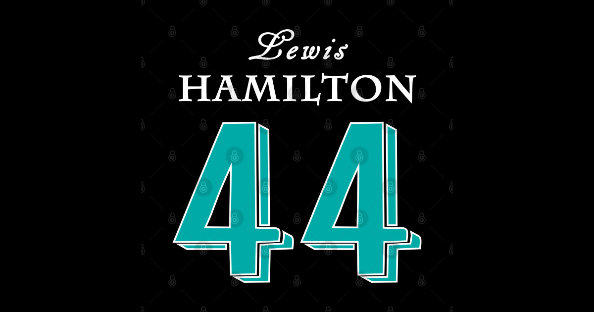 Lewis Hamilton 44 - F1 2023 - Lewis Hamilton 44 - Sticker | TeePublic