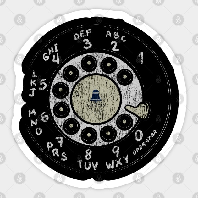 Vintage Rotary Dial - Telephone - Sticker | TeePublic