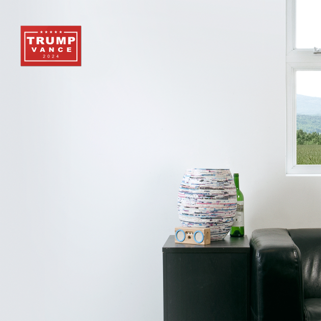 Trump Vance 2024 Rectangle with Stars Logo - Trump Vance 2024 - Posters ...