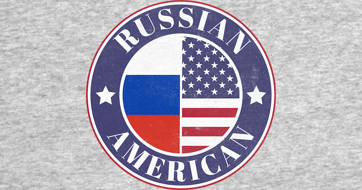 Proud Russian-American Badge - Russia Flag - Russia - T-Shirt | TeePublic