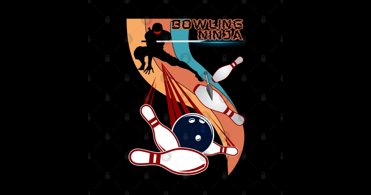 Bowling Ninja - Funny Ninja - Funny Ninja - Sticker | TeePublic