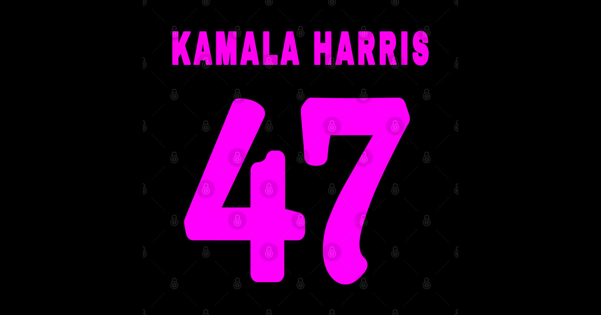 Kamala Harris 47 - Pink - Front - Kamala Harris 47 - Sticker | TeePublic