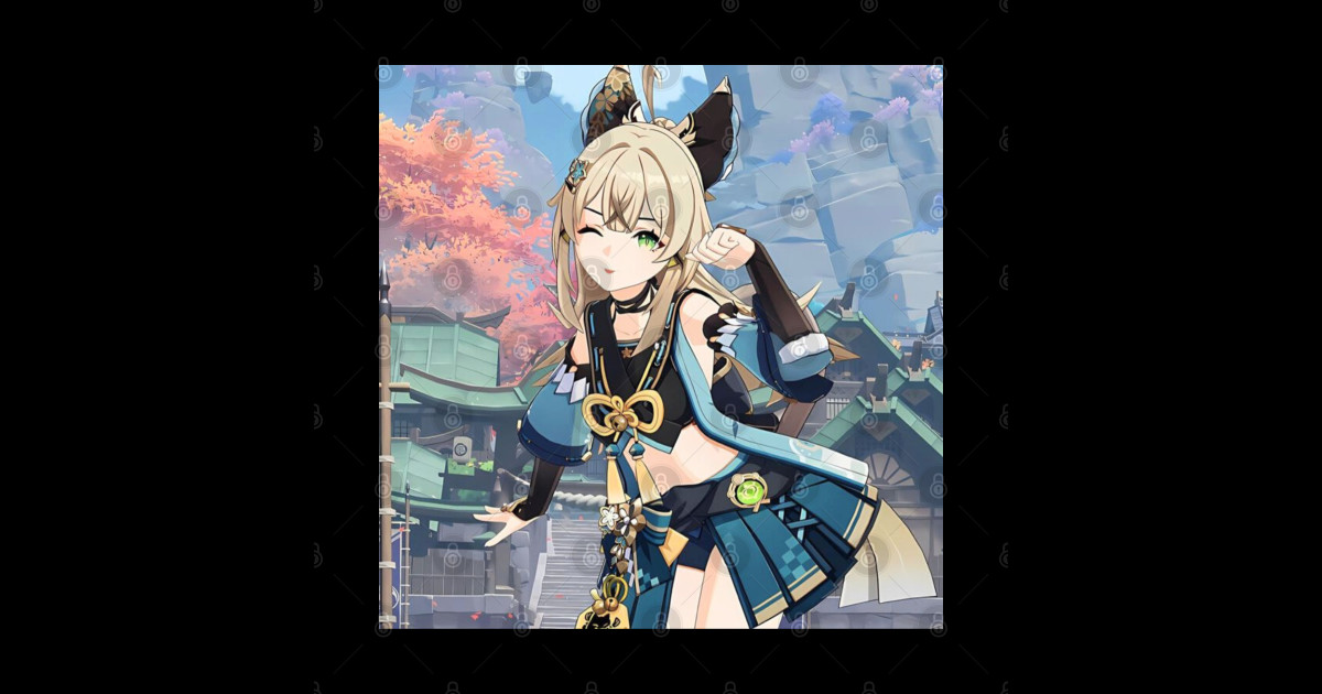 Dog Demon Retro Chibi girl - Kirara - Sticker | TeePublic