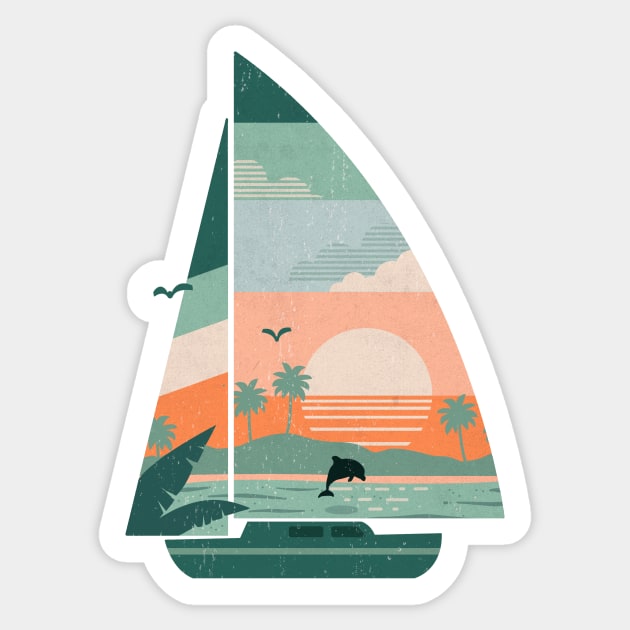 Set Sail - Sailing - Sticker | TeePublic