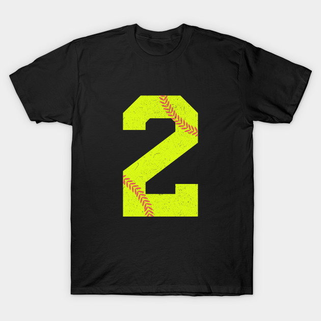 Softball Number 2 - Softball - T-Shirt | TeePublic