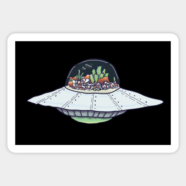 UFO Terrarium - Plants - Sticker | TeePublic