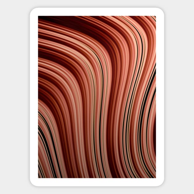 Red Curves Pattern - Abstract - Sticker | TeePublic