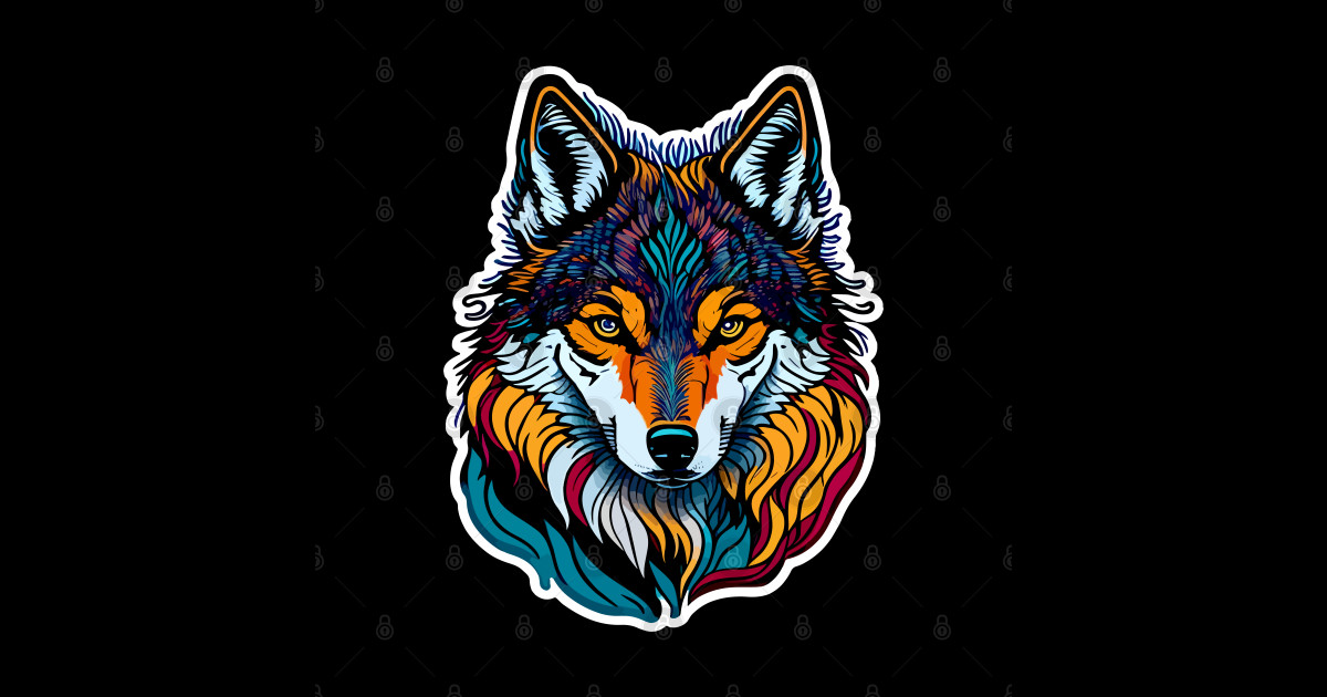 Lucky Rainbow Fox - Lucky Rainbow Fox - Sticker | TeePublic