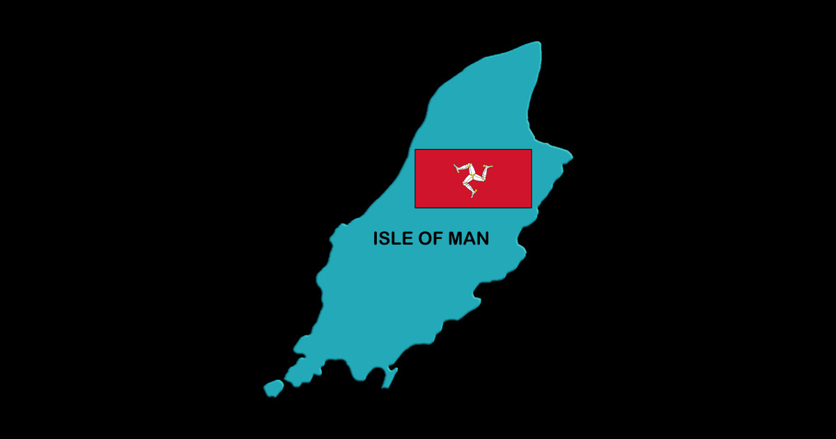 Isle of Man Map and Flag - Isle Of Man - Sticker | TeePublic