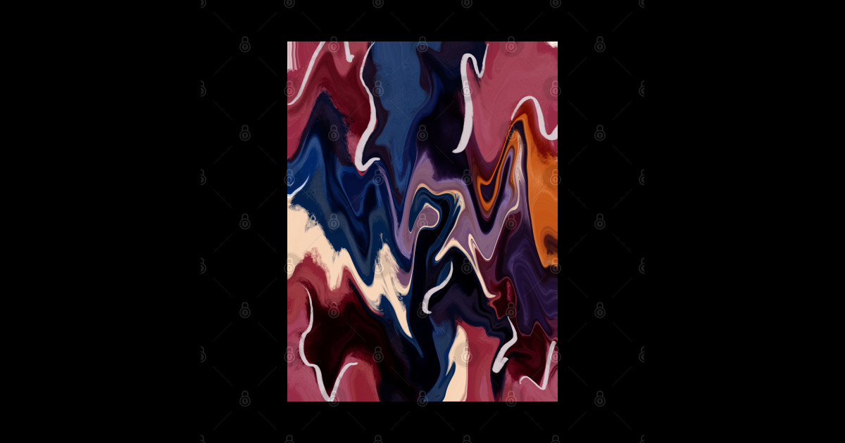 Melting abstract design - Abstract Art Design - Sticker | TeePublic