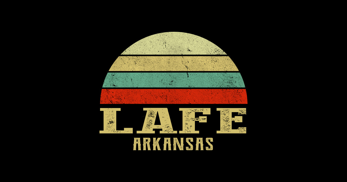Lafe Arkansas Vintage Retro Sunset - Lafe Arkansas - Sticker | TeePublic