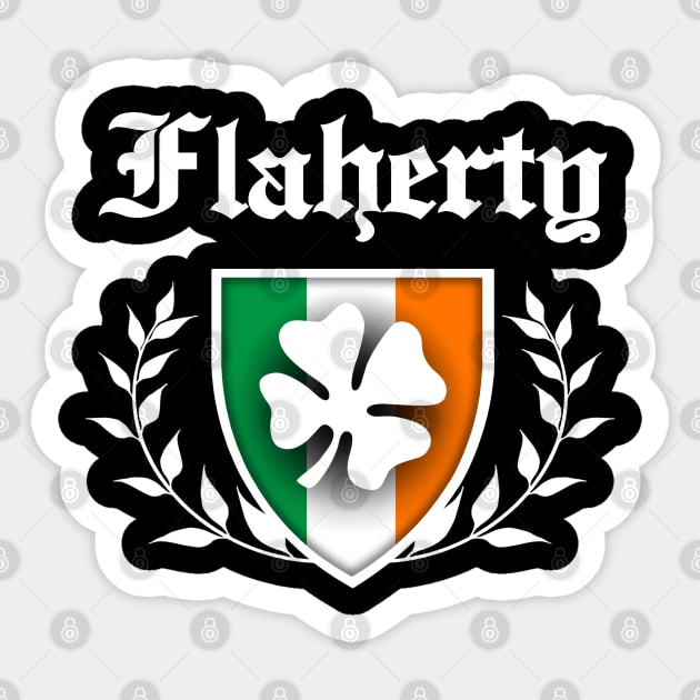 Flaherty Shamrock Crest - Flaherty - Sticker | TeePublic