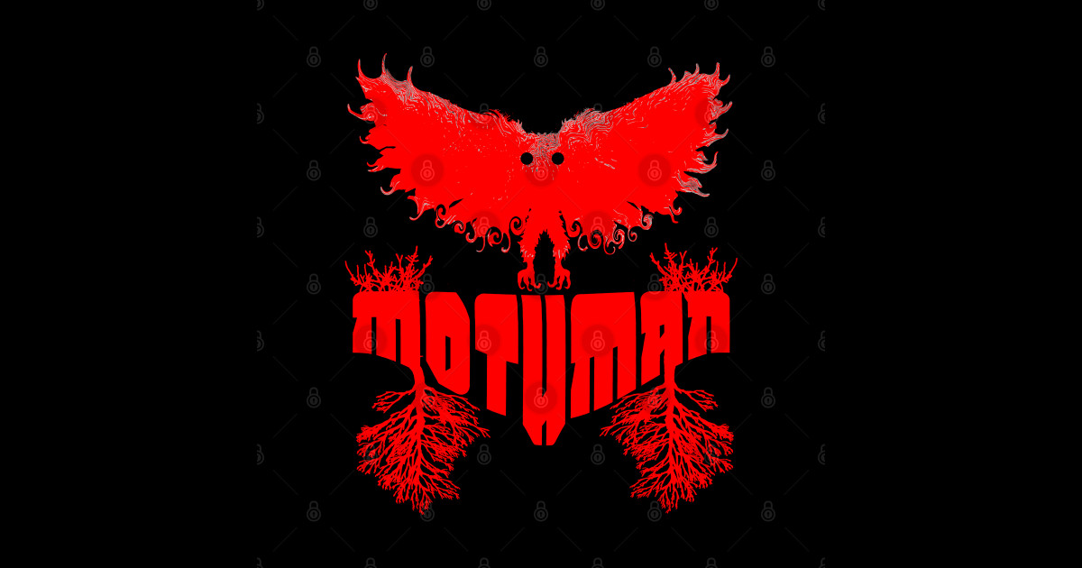 Mothman West Virginia Wing Humanoid Moth Retro Vintage Red - Mothman ...