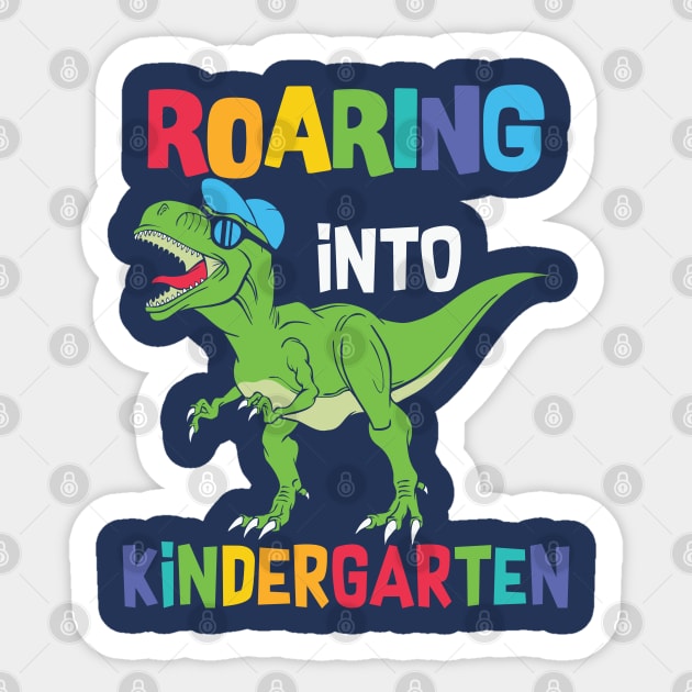 Roaring into kindergarten; dinosaur; t rex; first day of kindergarten ...