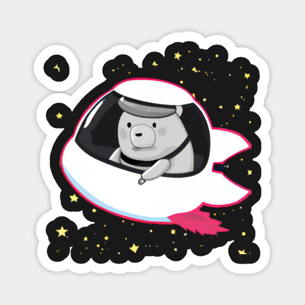 Space Capybara Cartoon - Capybara - Magnet | TeePublic