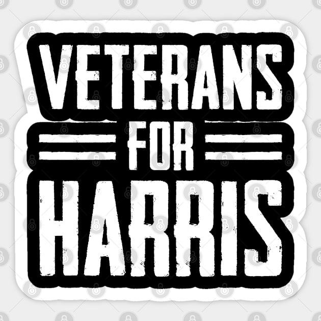 Veterans For Harris - Veterans For Harris - Sticker | TeePublic